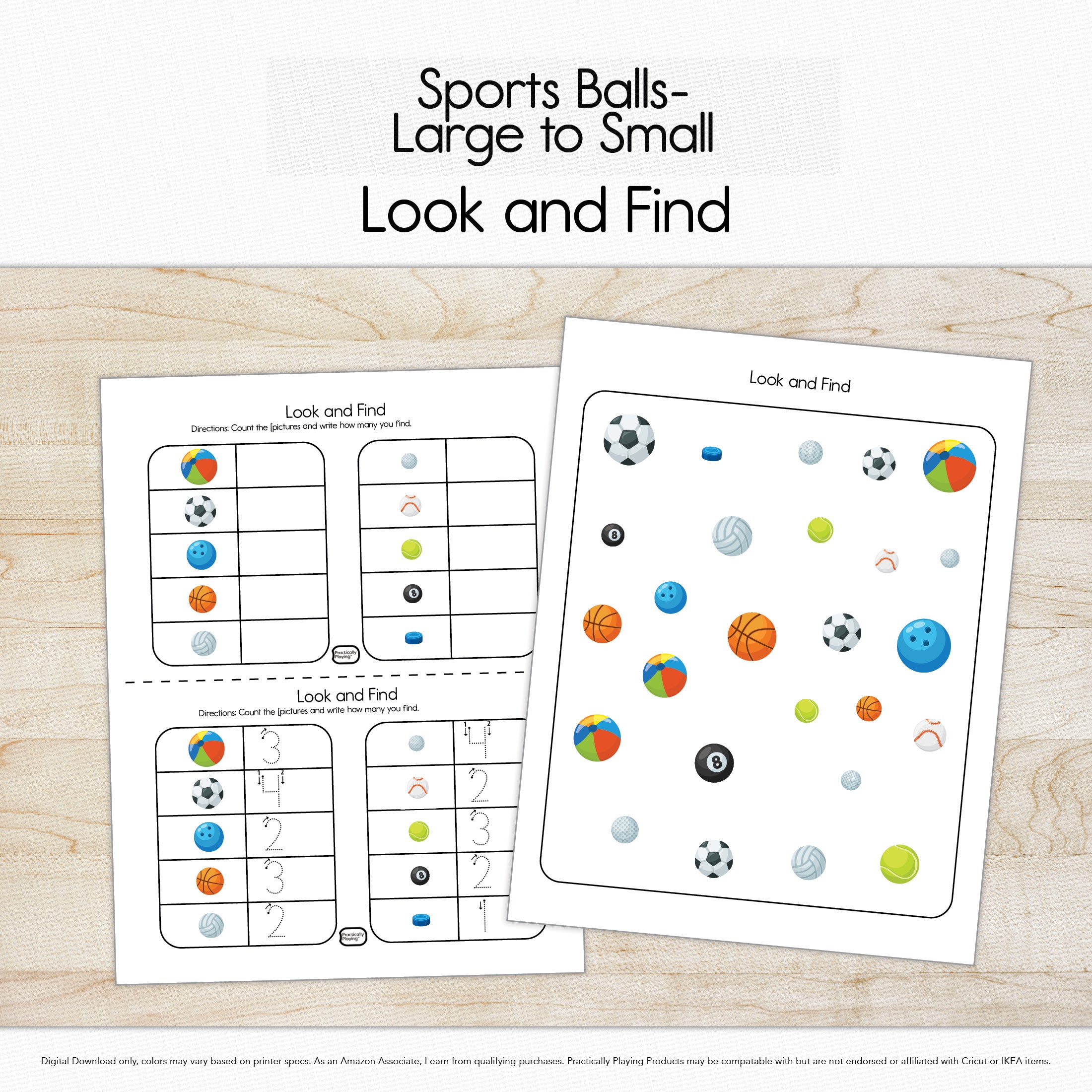 Sports Balls - Look and Find – Practically Playing