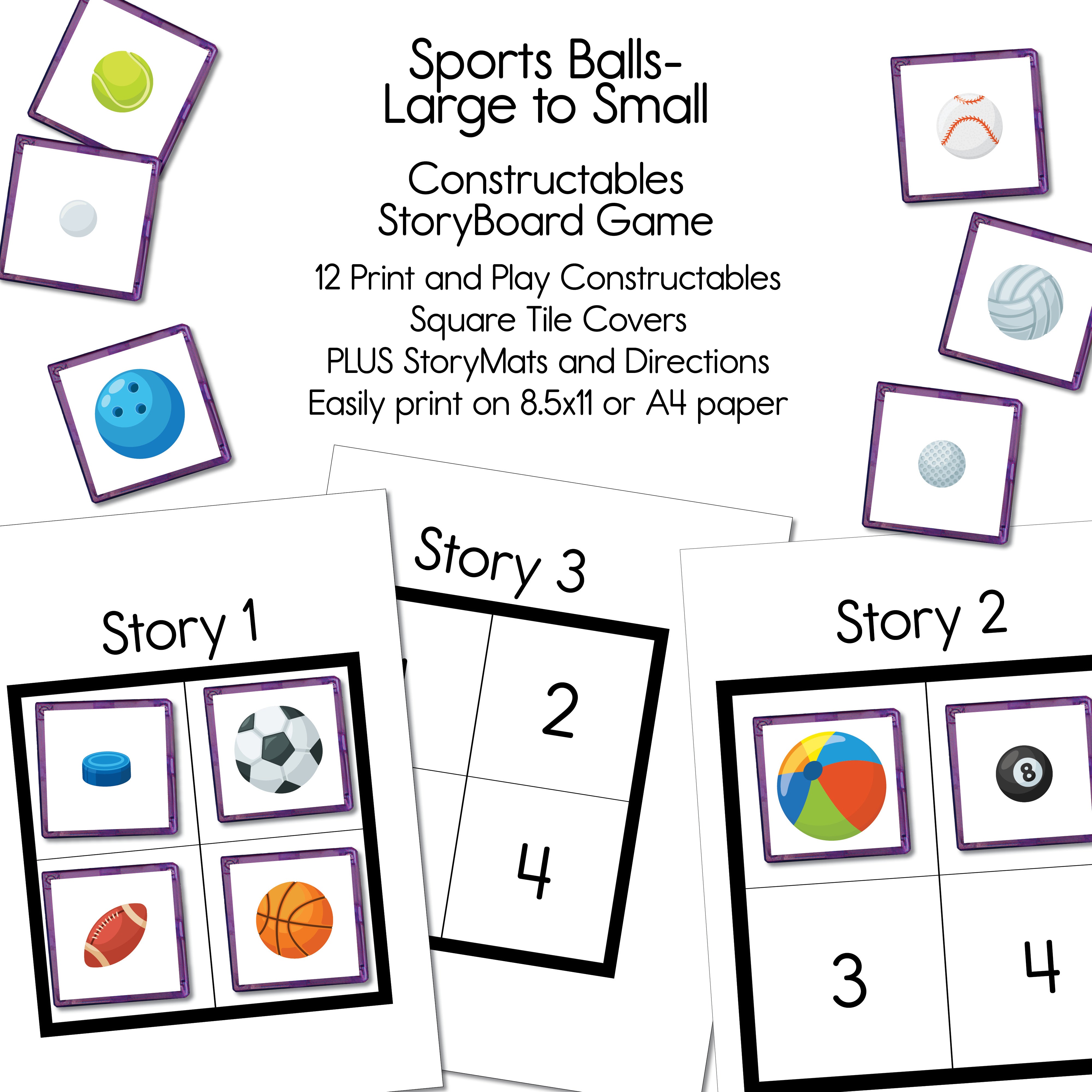 Sports Balls - Constructables StoryBoard Game – Practically Playing