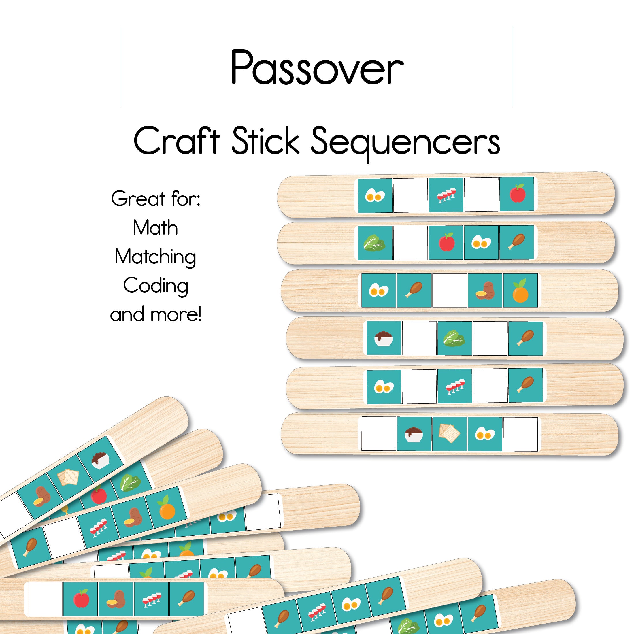 Passover - Craft Stick Covers and Toppers – Practically Playing