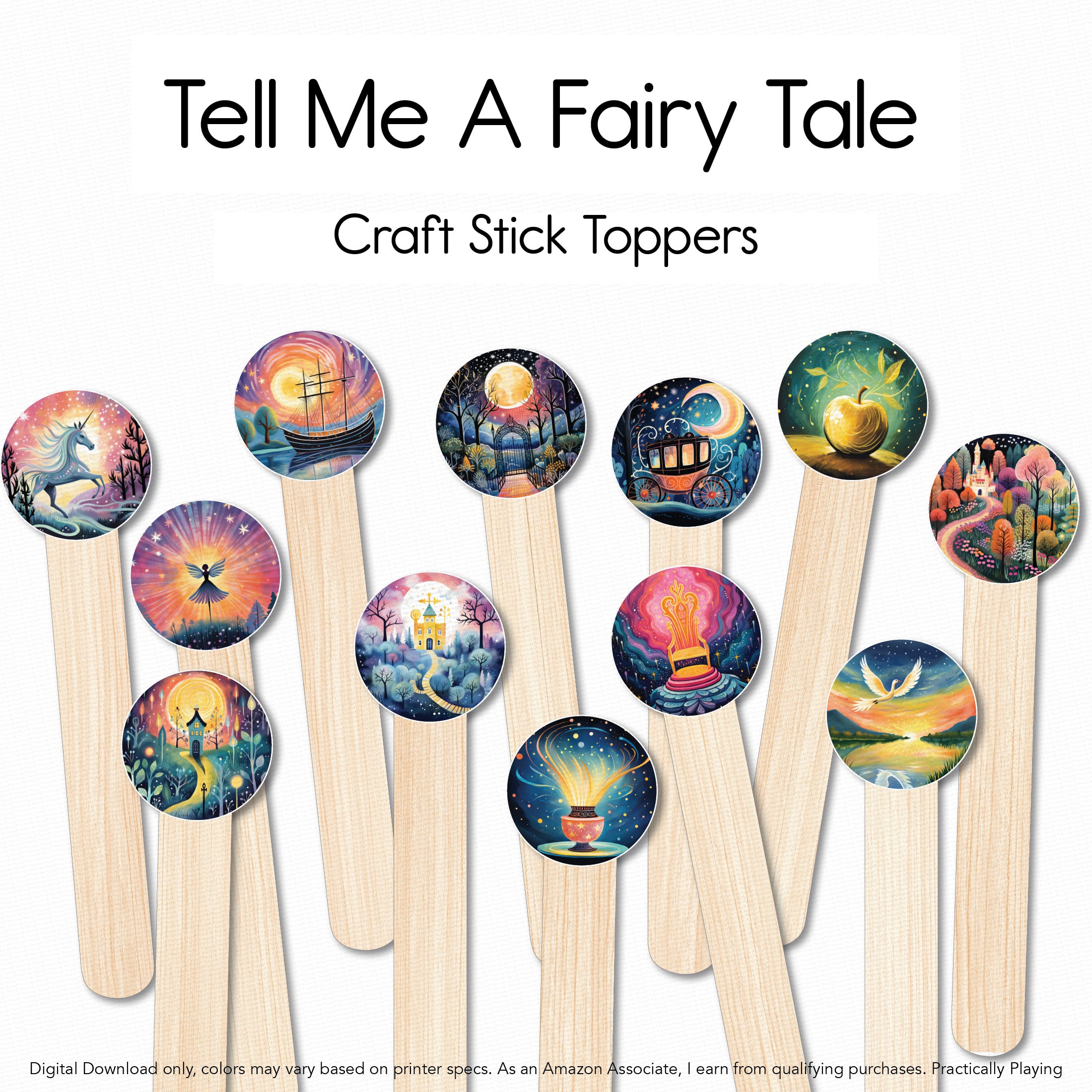 Tell Me a Fairy Tale - Craft Stick Covers and Toppers PDF – Practically Playing