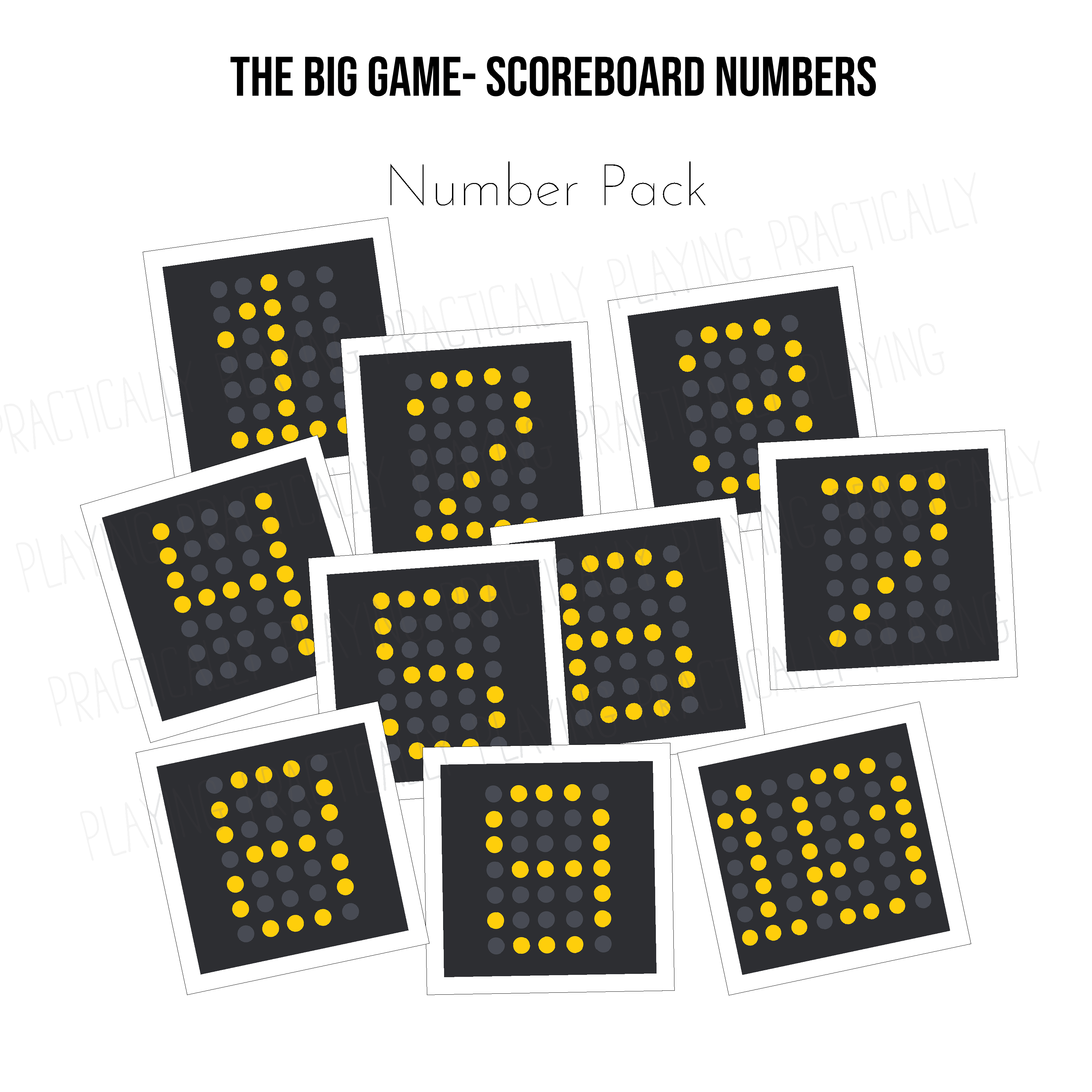 The Big Game "ScoreBoard" Number Cards – Practically Playing