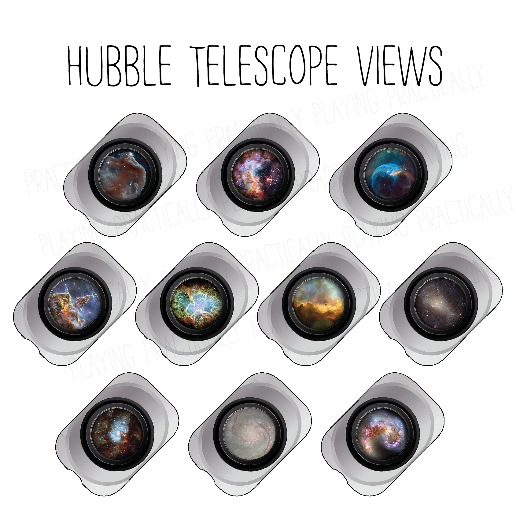 Hubble Space Telescope Printable Insert Pack – Practically Playing