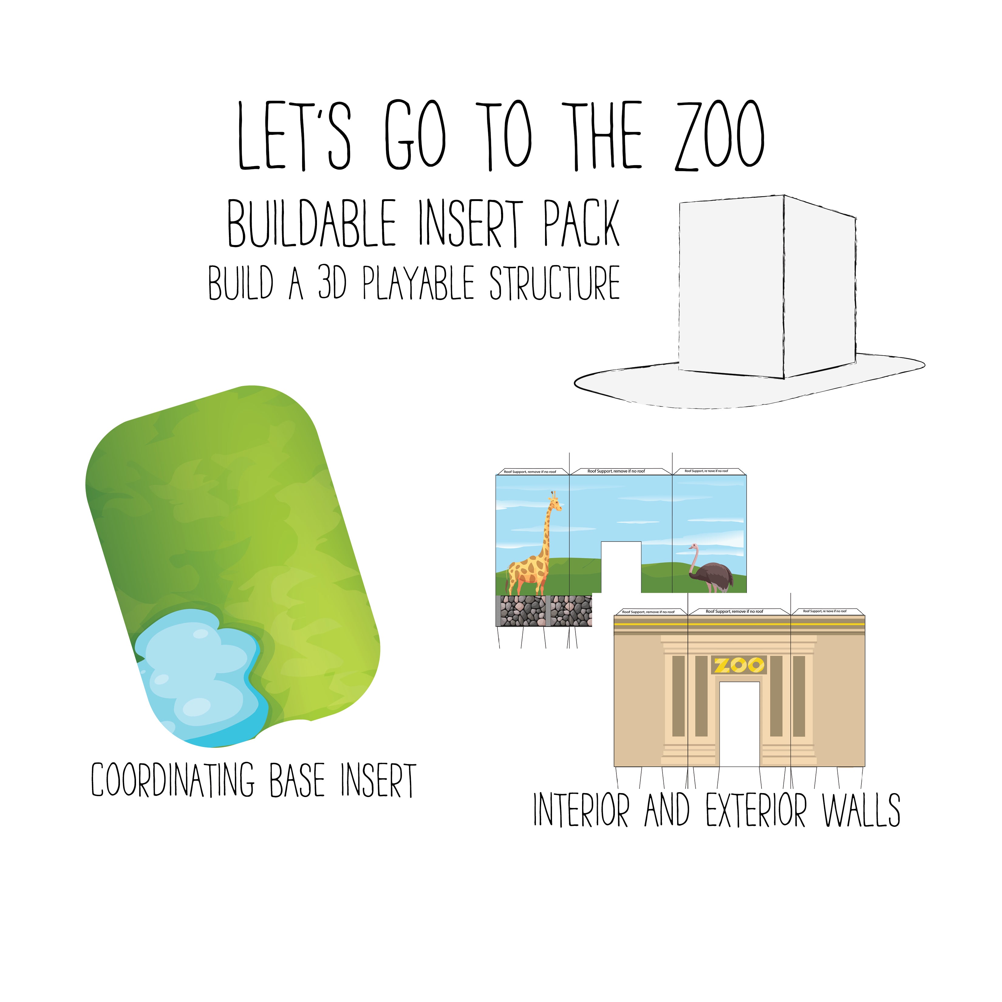 Let's Go to the Zoo Buildable Insert Pack – Practically Playing