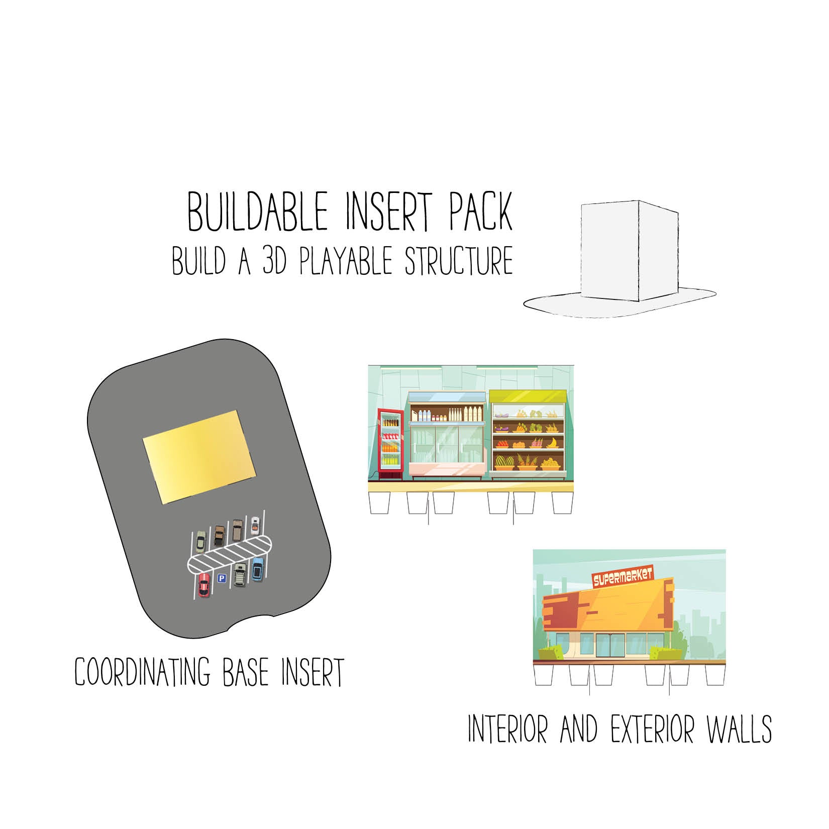 Grocery Store Buildable Insert Pack – Practically Playing
