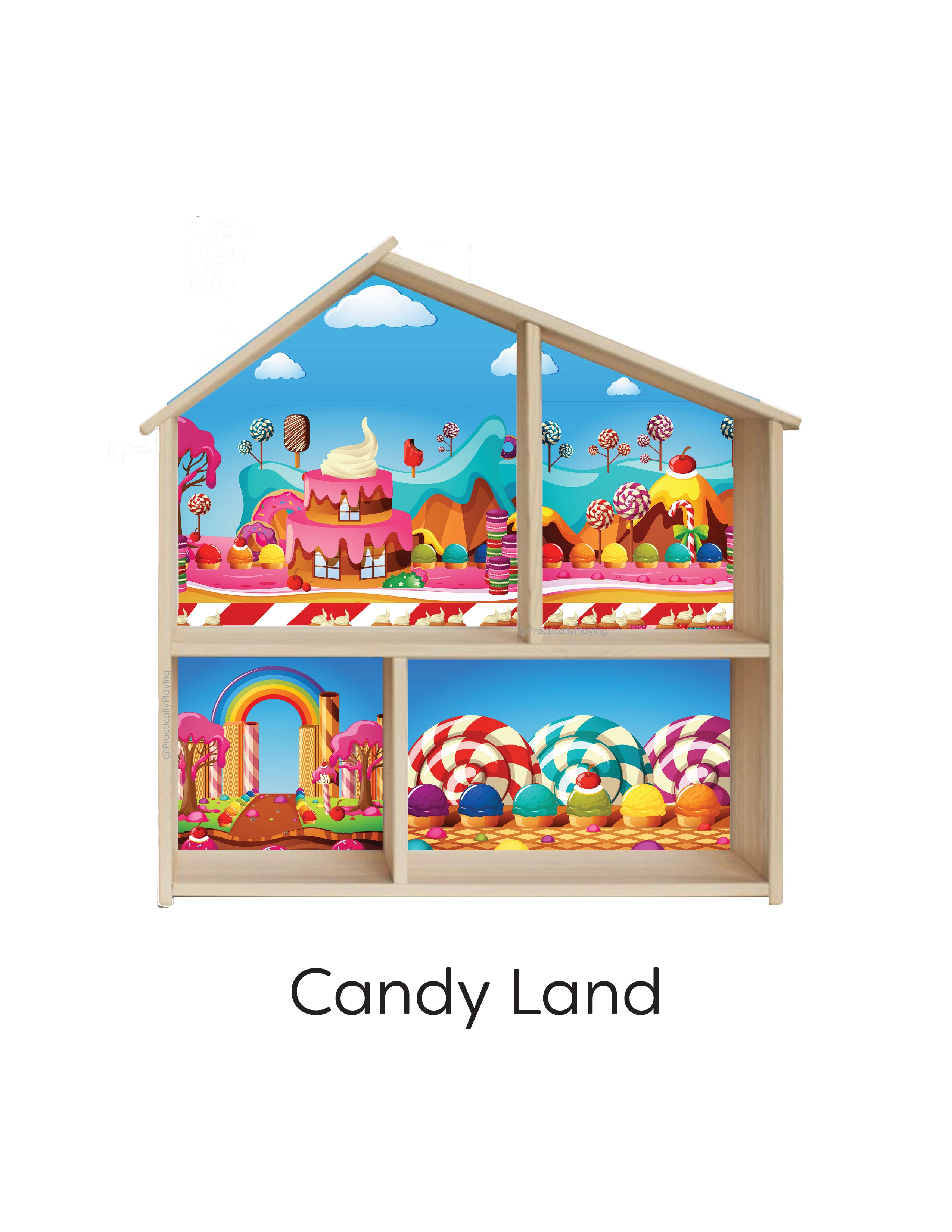 Candy Land Flisat Dollhouse Printable Insert – Practically Playing