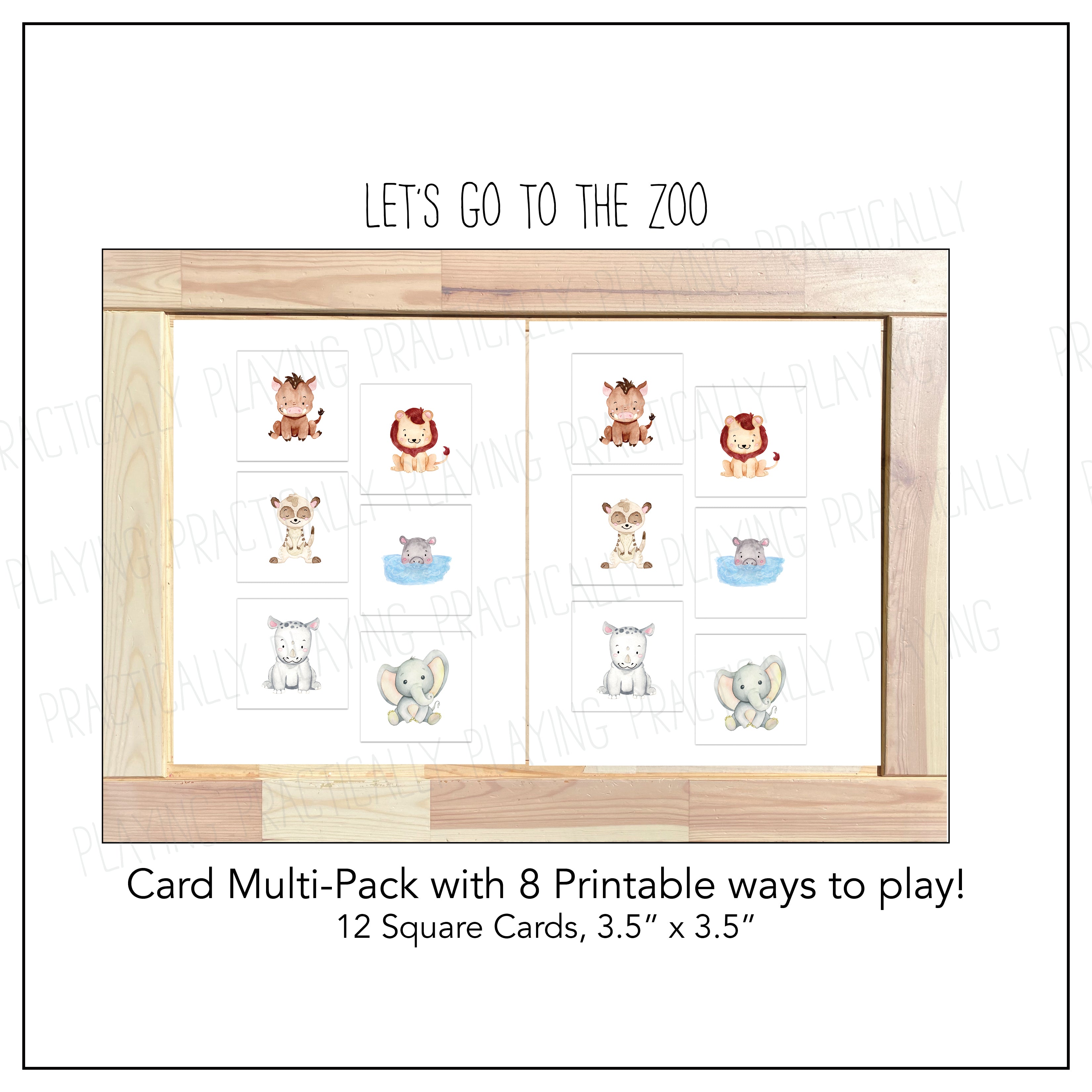Baby Zoo Animals Mega Card Pack – Practically Playing