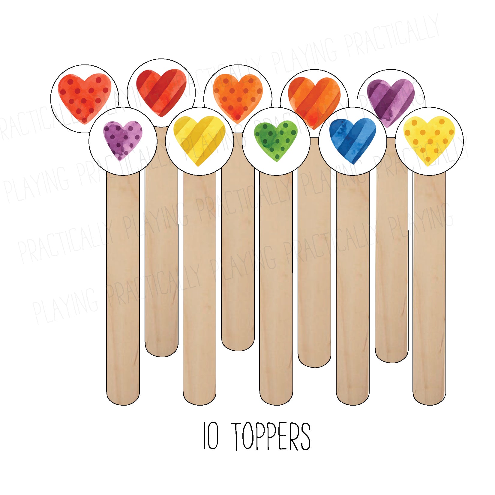 Love is Love Craft Stick Covers and Toppers A – Practically Playing