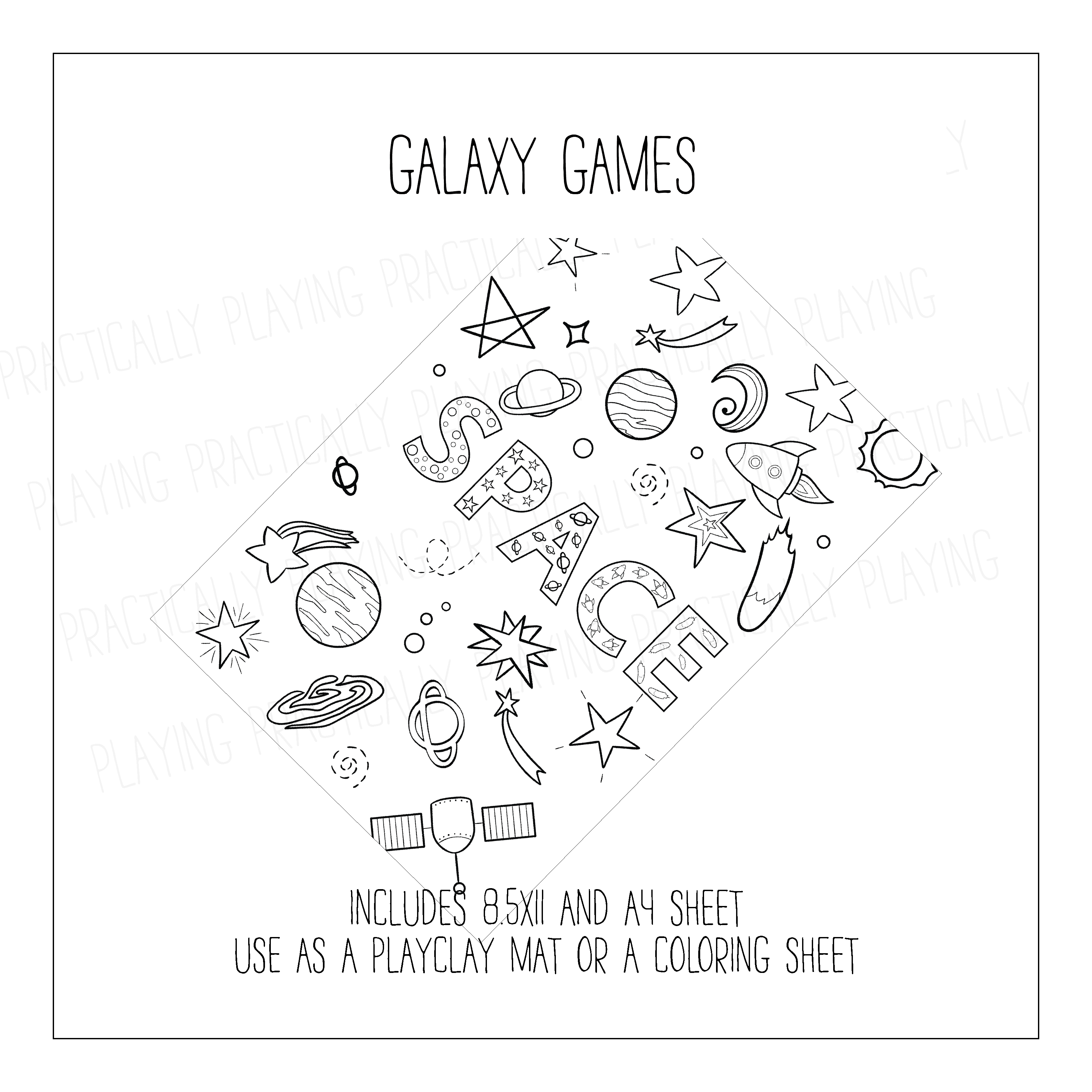 Galaxy Games Coloring Sheet – Practically Playing