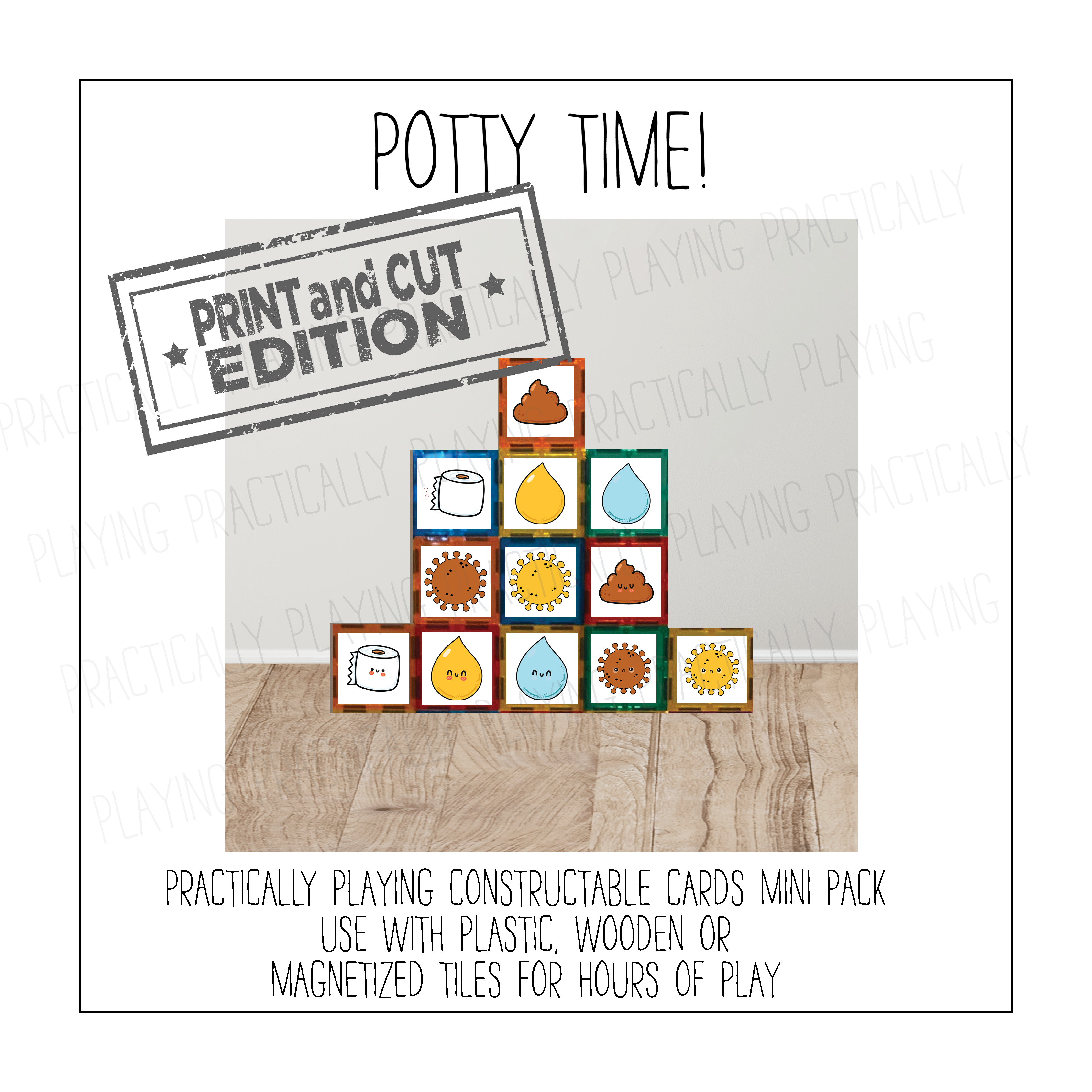 Potty Time Constructable Mini Pack - Cricut Print and Cut Compatible – Practically Playing