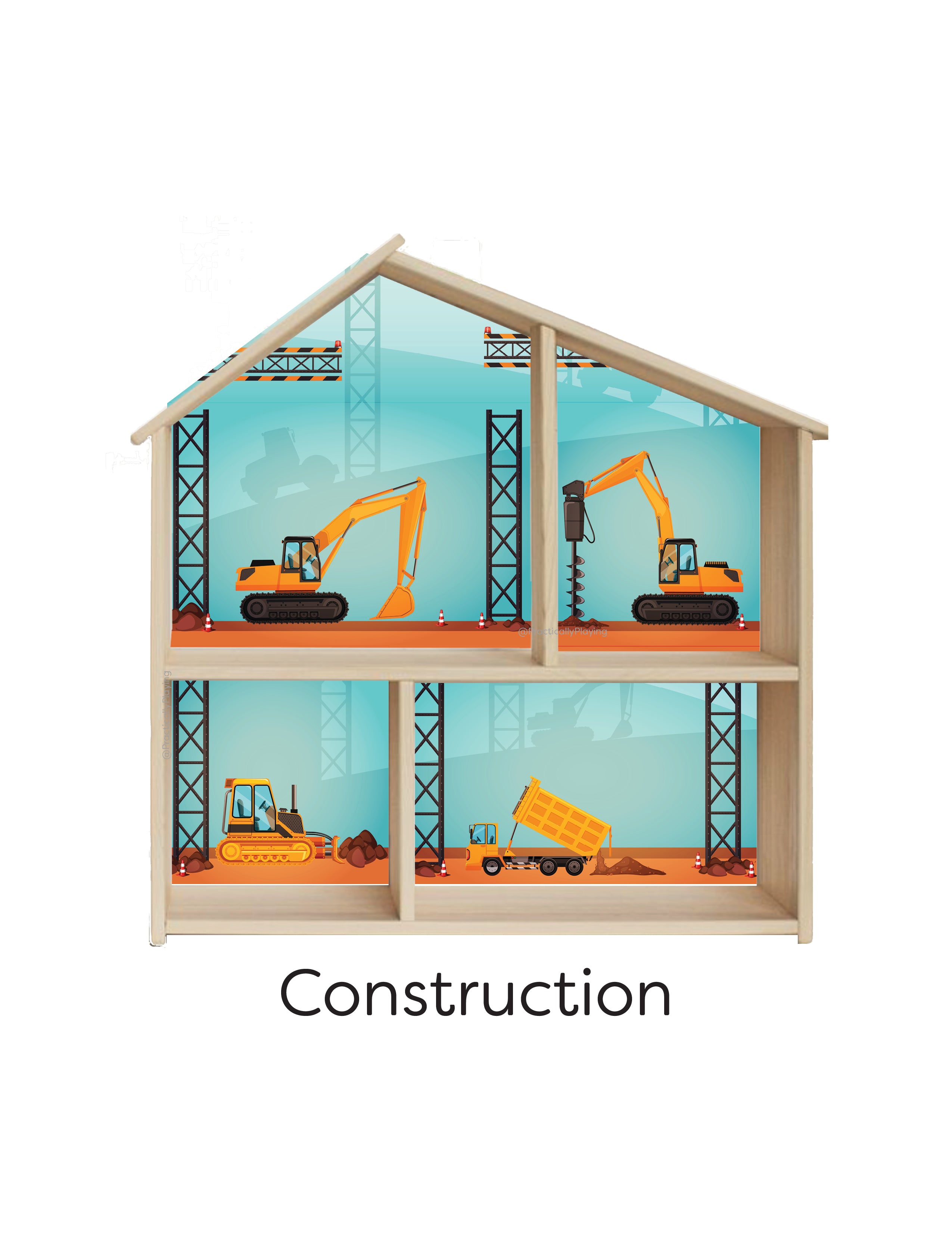 Construction Flisat Dollhouse Printable Insert – Practically Playing