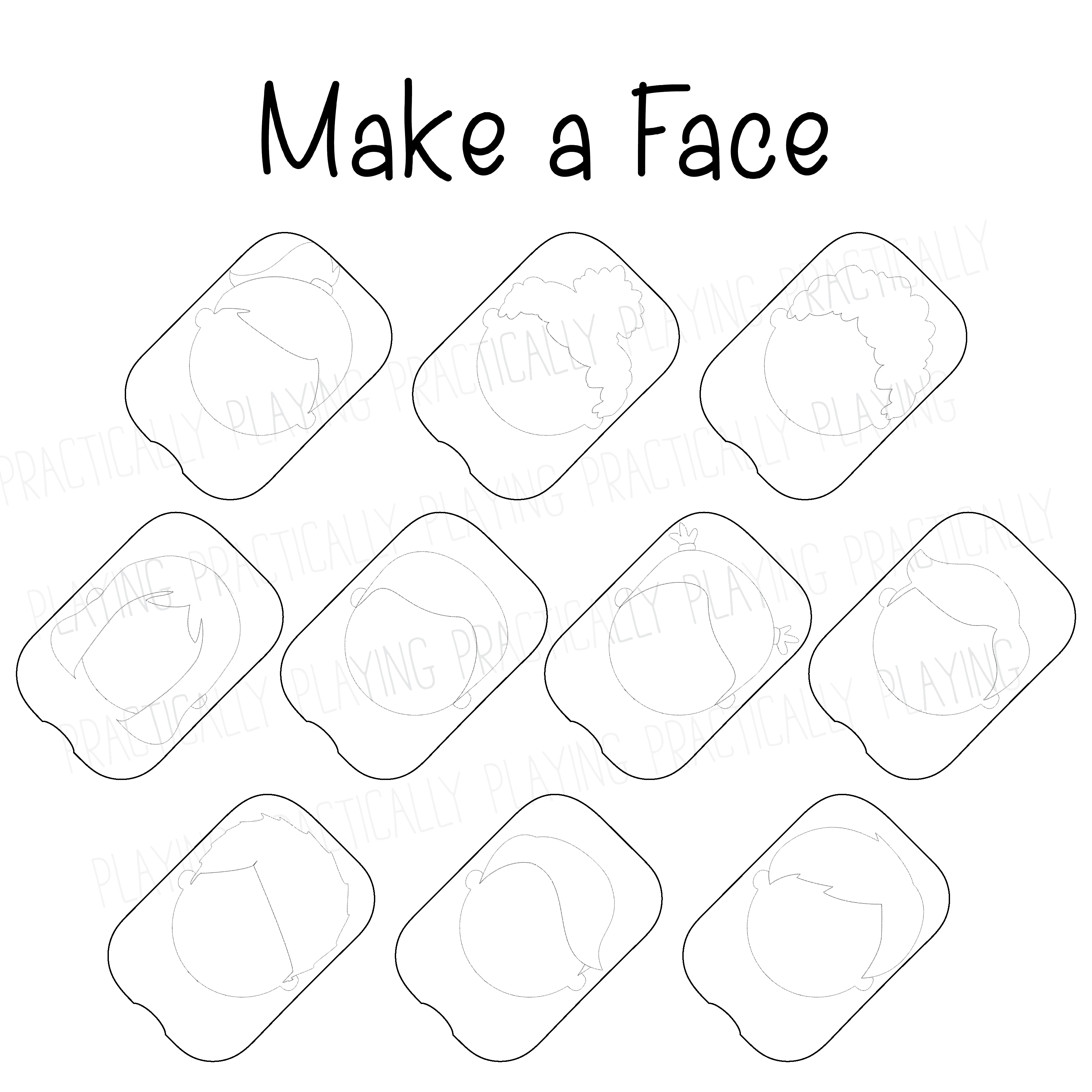 Make a Face Insert, Poster or PlayBoard Pack – Practically Playing