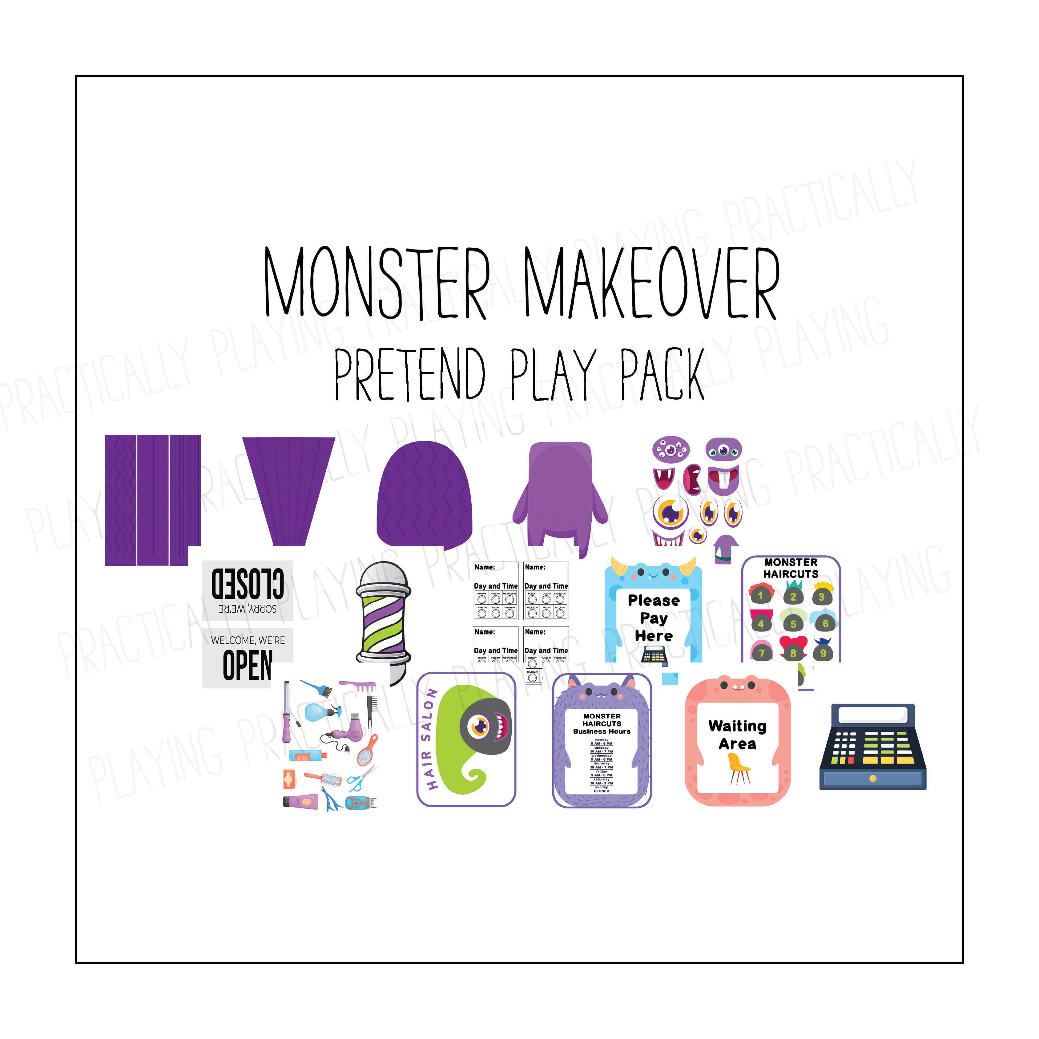 Monster Makeover Dramatic Play Pack – Practically Playing
