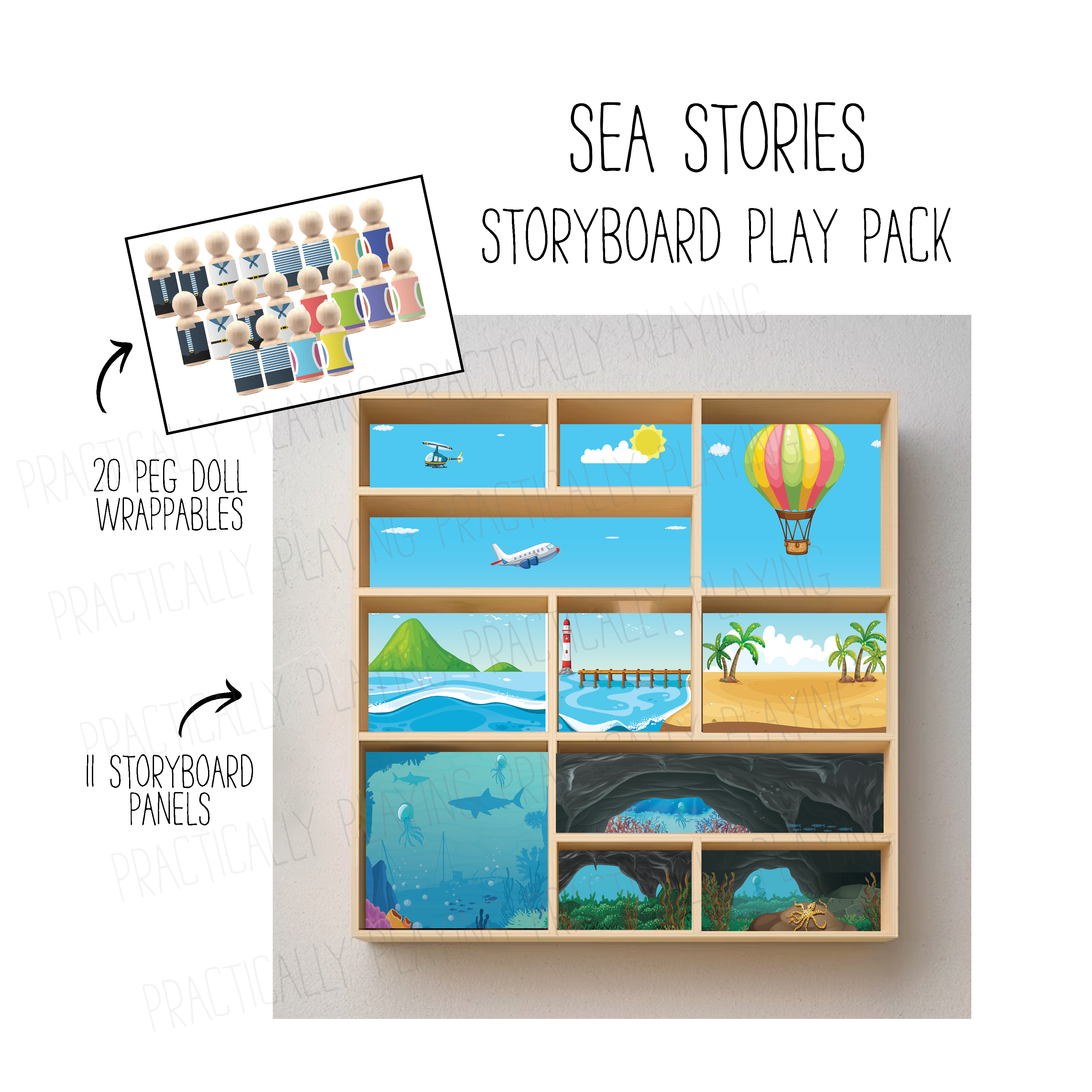 Sea Stories StoryBoard Shelf – Practically Playing