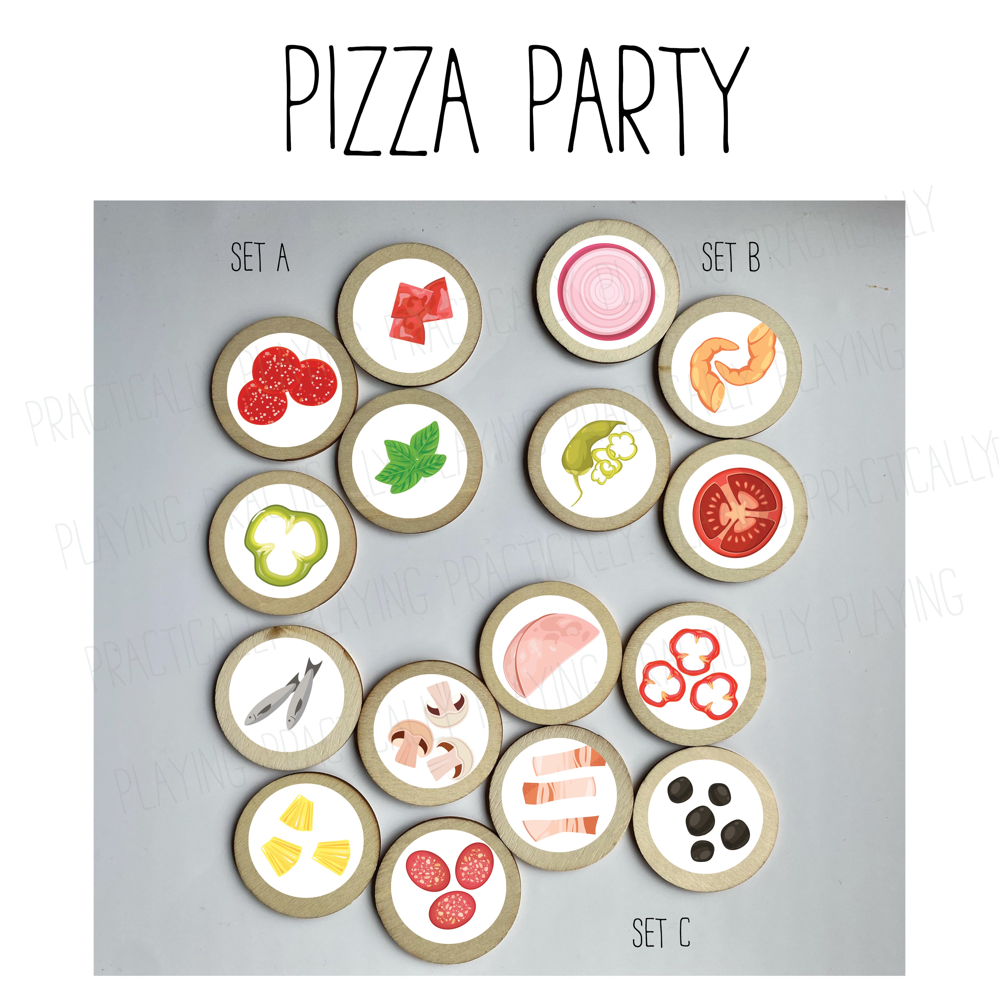 Pizza Party PlayRounds & Order Cards – Practically Playing